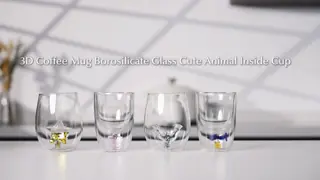 3D glass cup
