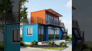 Corrugated Quick-Assemble Container House – Temporary Residential/Office Space, Integrated Building, Villa, Coffee Shop, 2-Story Corrugated Quick-Assemble Container