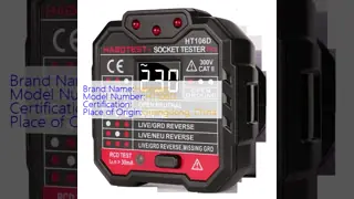 Socket Tester GFCI RCD Easy Use LED LCD