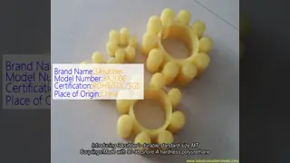 China Standard Size Polyurethane Coupling with 90-98 Shore A Hardness and Yellow Color for MT Shafts for sale