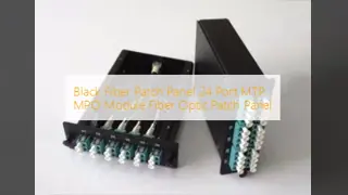 China Black Fiber Patch Panel 24 Port MTP MPO Module Fiber Optic Patch Panel for sale