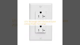 China 125V Rectangle GFCI Electrical Outlet 20Amp Plastic For Indoor for sale