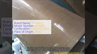 Brown Ptfe Coated Glass Cloth / PTFE Coated Fiberglass Cloth 0.08-0.35mm Thickness