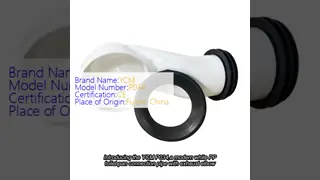 Modern White Plastic PP Toilet Pan Connection Pipe With Exhaust Elbow For Bathroom Fittings Connection Pipe