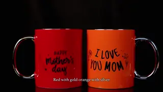 China 300ml Mother's Day Mug With Gold And Silver Electroplating For Ceramic Material for sale