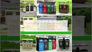 Durable Outdoor Trash Bins For Parks
