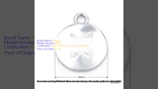 25mm Custom Engraved Metal Tag – Round Zinc Alloy Logo Tag in Chrome Finish