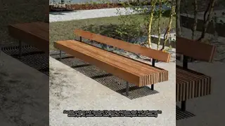 Outdoor Park Bench - Stainless Steel & Anti-Corrosion Wood/Plastic Wood/Ipe Slat Bench for Courtyard Leisure Seating