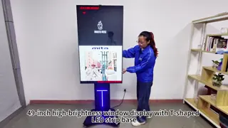 China LED Light Stand 55" 1000-2500nits High Brightness Shop Window Wifi Digital Signage Kiosk for sale