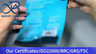 blue plastic resealable pouch for cleaning agent 80g