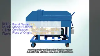 PR Portable Plate Frame Oil Purifier Press Oil Filtration Machine Energy Saving