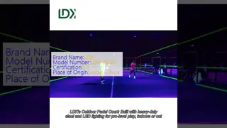 Outdoor Padel Court with LED Lighting and Heavy-Duty Steel Structure