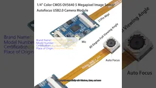 China 5MP OV5640 USB Camera Module with Autofocus - 2592×1944 Resolution, 3.2mm Lens, 65° FOV for Industrial Applications for sale