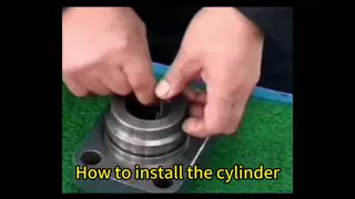 Demonstration of the installation process for hydraulic cylinders by professionals