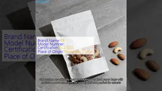 Customized Biodegradable Kraft Paper Bag Moisture-Proof Aluminum Foil Ziplock Nut Snack Dried Fruit Stand up Food Packaging Bag