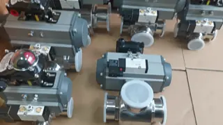 Sanitary Double Acting Pneumatic L/T Type 3 Way Food Grade ball valve