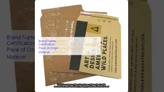 Custom Eco Friendly Stay Flat Brown Rigid Cardboard envelope Mailer Kraft Paper Envelope Packaging