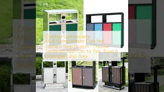 Durable Steel Dustbins Outdoor Street Sanitation