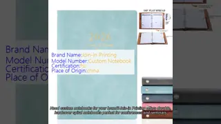 Logo Printing Custom Journal Notebook Standard Durable Hardcover Design Suitable for Conferences Seminars and Professional