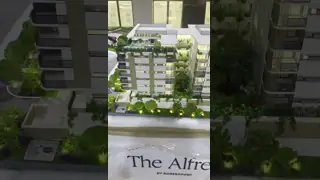 China Vertical Greening Residential Model Modern Eco Housing Architectural Scale Model LED Lighted Diorama Urban Residential Complex for sale