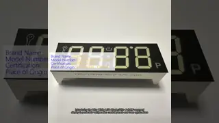 Ultra White LED Display 7 Segment 4 Digit Common Cathode for Oven 58.2*19mm