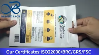 yellow polythene packing bag for dog food 170g