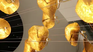 Custom European Style Amber Glass Fallen Leaves Living Room Aesthetic Decorative Ceiling Lamps