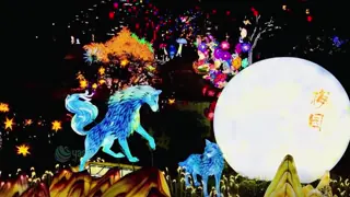 China Zoo Theme Park Decorative Lanterns, Blue Whale Family Lantern, Night Water Scene Decorative Lanterns for sale