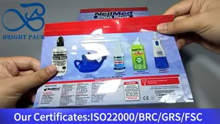 purple stand up resealable plastic bag