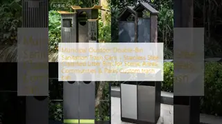 Municipal Outdoor Double-Bin Sanitation Trash Cans - Stainless Steel Classified Litter Bins for Scenic Areas, Communities & Parks Custom trash can