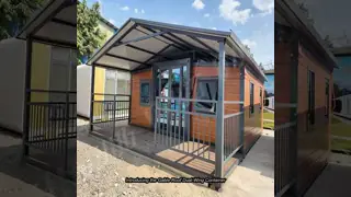 Cross-Border Supply Gable-Roof Dual-Wing Container | 3-in-1 Foldable Mobile House