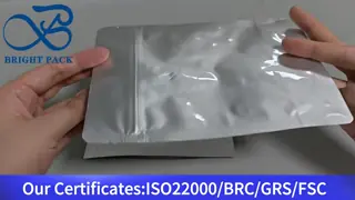 aluminum foil stand up zipper bag