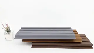 China Waterproof Wall Cladding WPC Exterior Outdoor Composite Wall Panel PVC Wood Wall Panel Outdoor Co-extruded Fluted Cladding Panel for sale