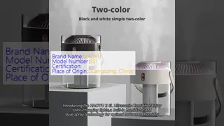 2.6L Capacity Ultrasonic Humidifier with Color Changing Light and Humidistat for Household Use