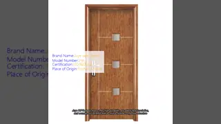 High Durability WPC Glass Door with Hollow Composite Structure Offering Excellent Heat Insulation and Soundproof Benefits