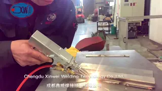 Welding the 6mm stainless sheet with the laser welding machine