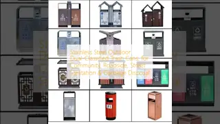Durable Stainless Steel Outdoor Trash Cans