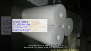 Weathering / Chemical Resistance Moulded PTFE Tubing / White PTFE Hose