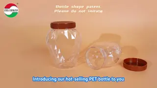 Wide Mouth Plastic Jars Food Grade PET Bottle Clear Seal for Candy Cookie Food Cans With Lids