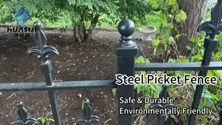 China 2 Or 3 Rails Metal Picket Fence Panel Wrought Iron Fence Security Trellis Gates for sale