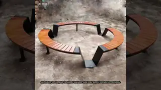 Outdoor Stainless Steel Park Bench - Creative Irregular-Shaped Landscape Leisure Seating for Courtyards, Communities, Malls