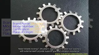 SS304 , SS316 Steel Lock Washer With External Teeth Serrated Natural Color