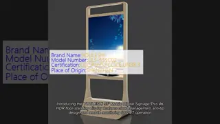 55 Inch Mobile Design & Cloud Management  Floor-Standing Digital Signage  4K HDR  Anti-Tip