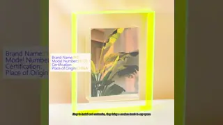 Modern Acrylic Floating Wall Frames , Magnetic Frameless Plexiglass Picture Frames