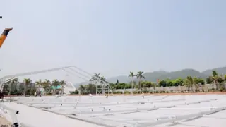 China Aluminum Alloy T6061 T6 Temporary Warehouse Tent For Industrial Storage Anti Rust for sale