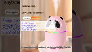 USB Mini Ultrasonic Humidifier With 7-Color LED Lighting 30ml/h Mist Output And <36db Low Noise For Aromatherapy