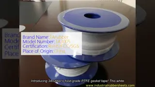 White Backing Adhesive PTFE Gasket Tape Food Grade Rectangle / Round Cross