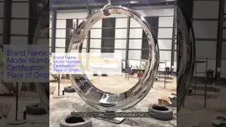 China Silver Polished Mirror Color Stainless Steel Moon Sculpture For Landmark for sale