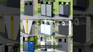 Large-Capacity Outdoor Stainless Steel Trash Cans | Sanitation Garbage Bins for Streets, Residential Areas, Property Management, Parks & Municipal Roads Custom Trash Can