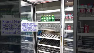 China 27X10X8 Foot 10 Glass Door Walk in Display Cooler featuring U Type Temperature -0.4f for sale